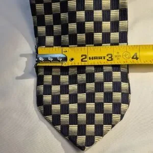 Valerio Garati | Accessories | Valerio Garati Black And Gold Checkered ...